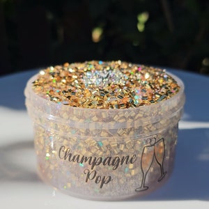 Champagne Pop, Bingsu Slime, Celebration Slime, Clear Slime, Gifts ...