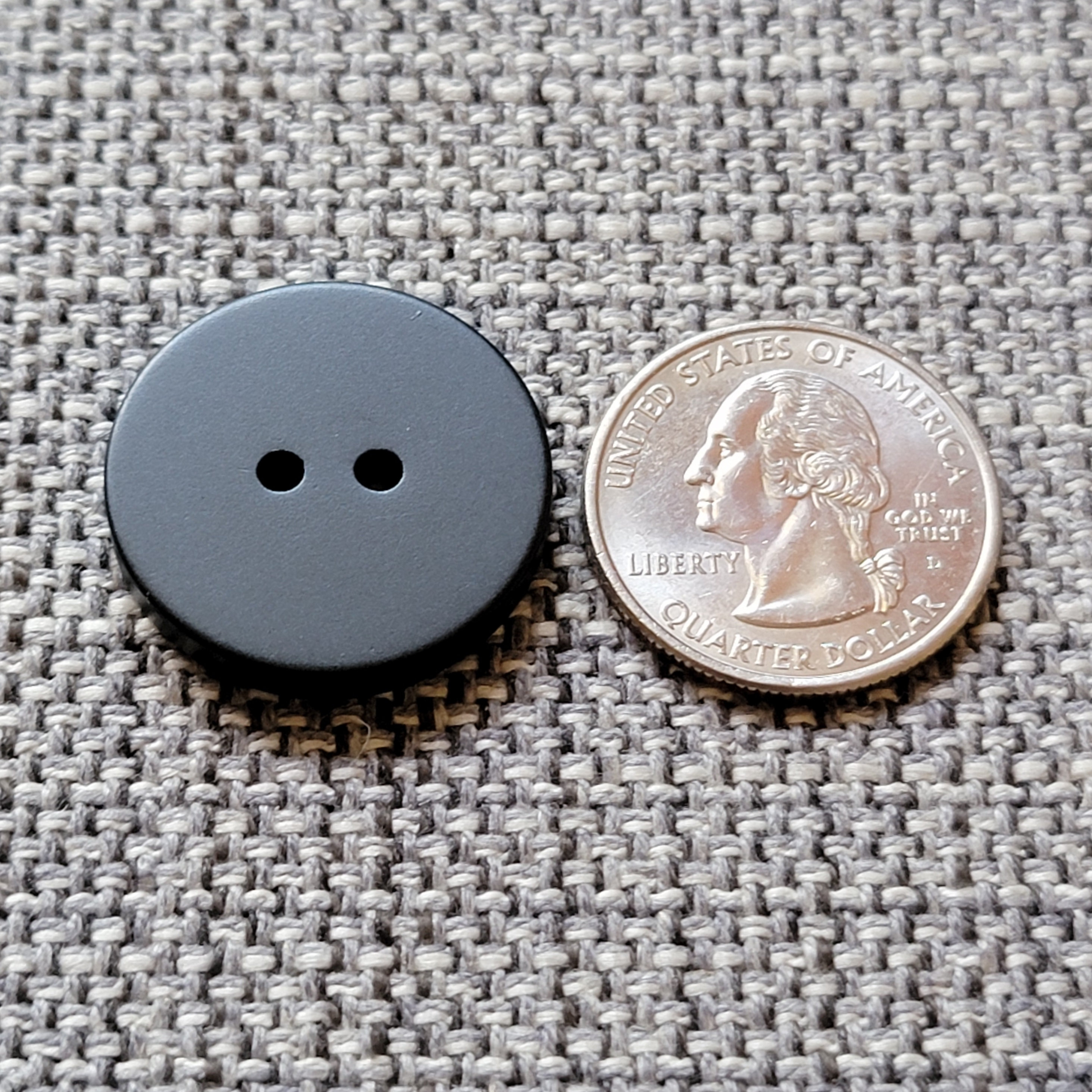25mm Round Matte Black Buttons 1 Inch Black Buttons 2 Hole - Etsy