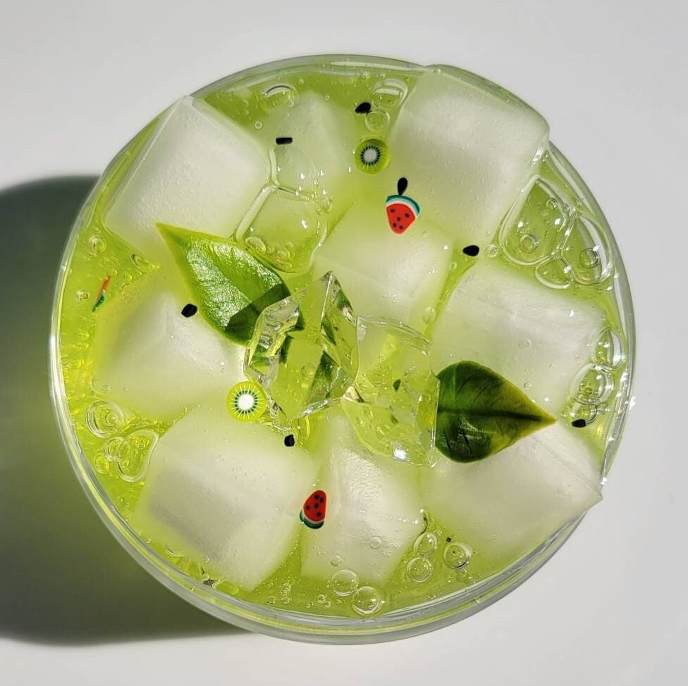Kiwi Watermelon Refresher Jelly Cube Slime Clear Slime Gift - Etsy