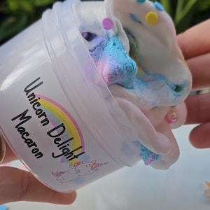 Unicorn Macaron, DIY Slime Kit, Unicorn Slime, Rainbow Slime, Snow Creme Slime, Spring Slime ...