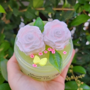 Blooming Flower, 10oz DIY Jelly Slime, Jelly Clay Slime. - Etsy