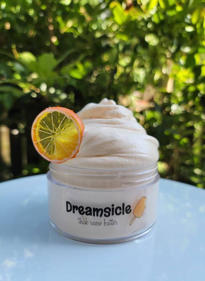 Dreamsicle DIY Slime Snow Butter Slime Thick Slime Orange - Etsy