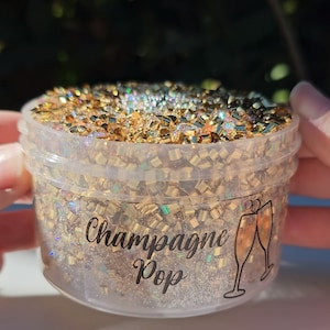 Champagne Pop, Bingsu Slime, Celebration Slime, Clear Slime, Gifts ...