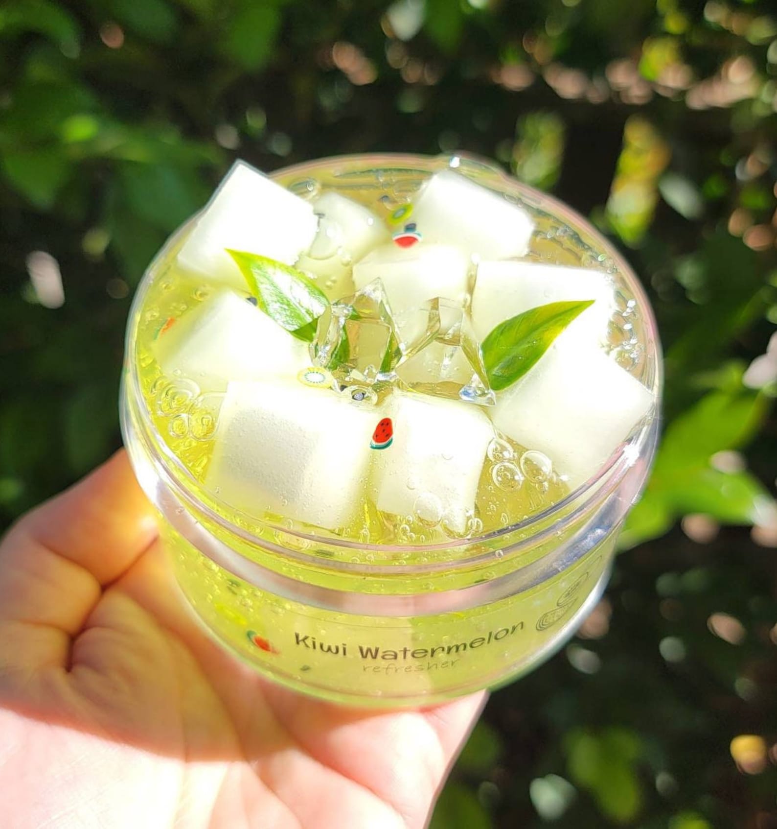 Kiwi Watermelon Refresher Jelly Cube Slime Clear Slime Gift - Etsy