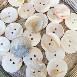 Mother of Pearl Buttons, 23mm Shell Buttons, 1 Inch Pearl Buttons, 2 ...