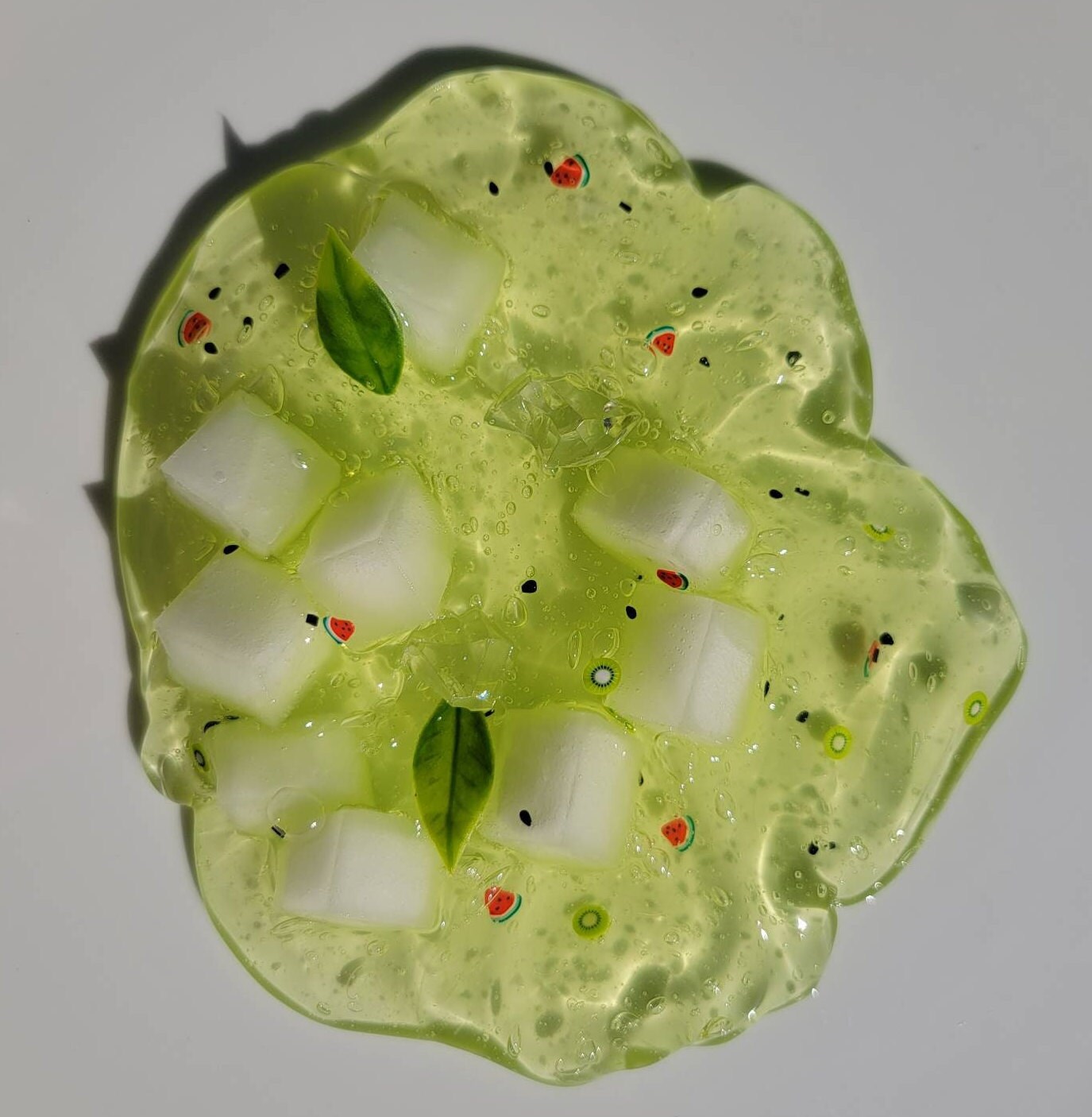 Kiwi Watermelon Refresher Jelly Cube Slime Clear Slime Gift - Etsy