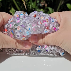 Friendship Bracelet, Beaded Slime, Clear Slime, Gifts for Kids, - Etsy