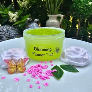 Blooming Flower, 10oz DIY Jelly Slime, Jelly Clay Slime. - Etsy