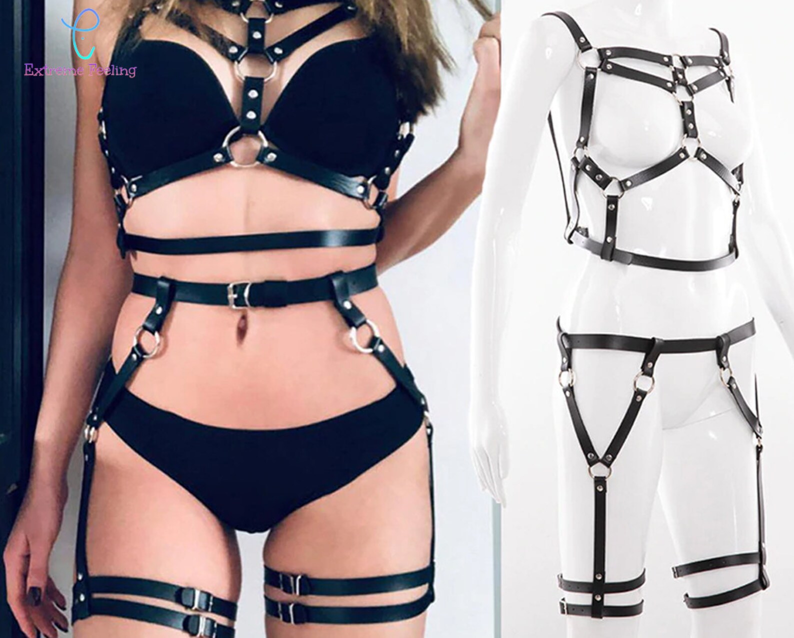 Sexy Lingerie Metal Chain Underwear Bdsm Harness Toys For Etsy