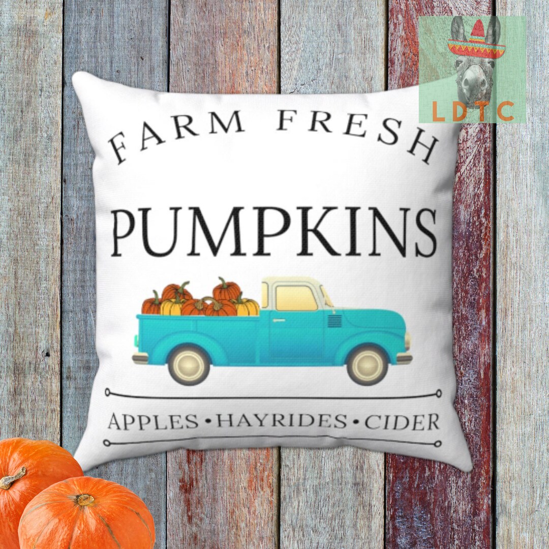 Farm Fresh Decor Pumpkin Pillow Cover Autumn Home Decor - Etsy