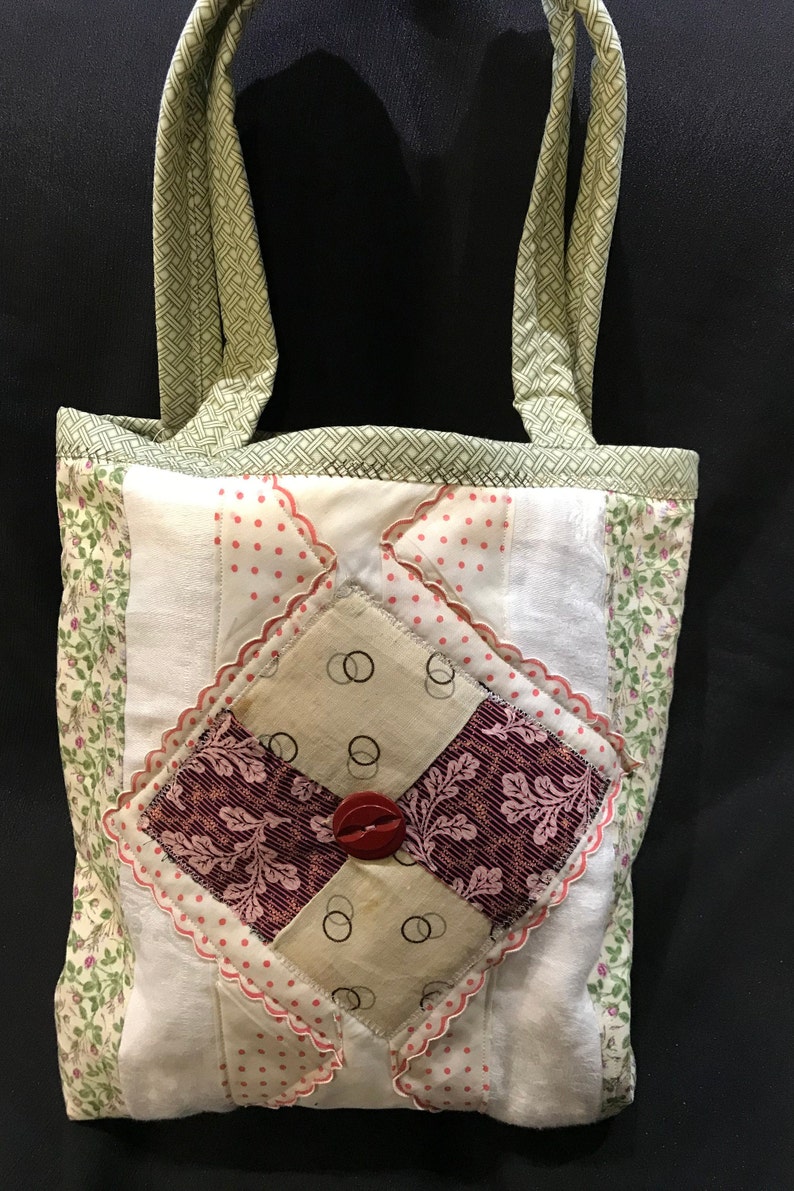 Easy Quilt Block Tote Bag SEWING PATTERN, Project Bag, Knitting Bag ...