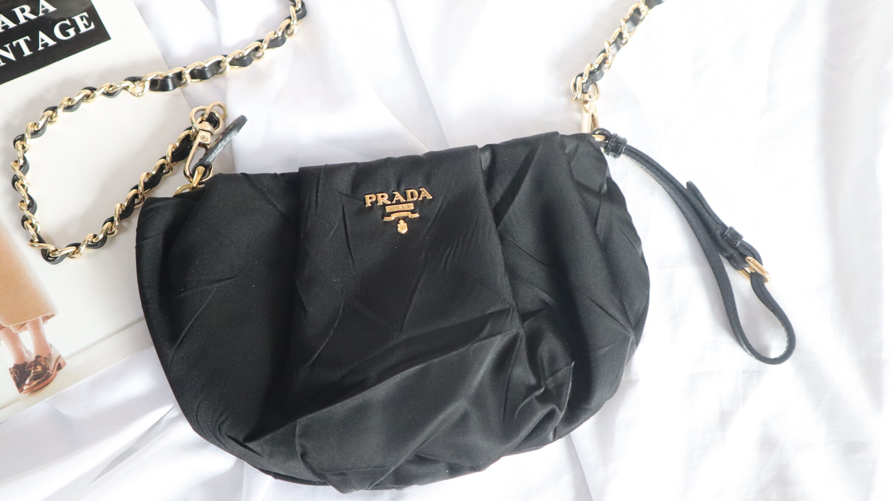 Prada Mini Leather Hobo Bag | semashow.com