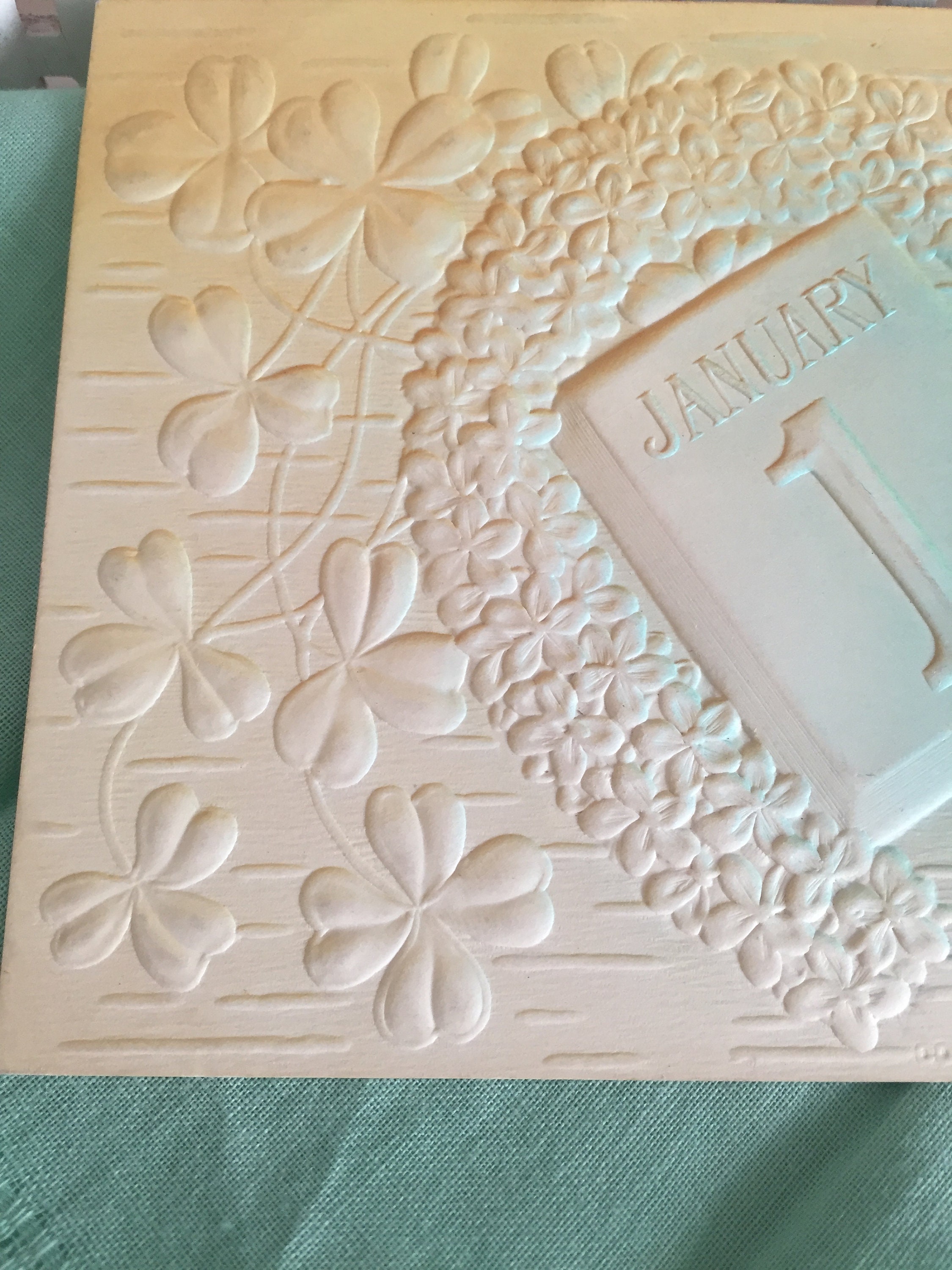 Vintage Bas Relief Embossed Shamrock Good Luck Clover Happy - Etsy