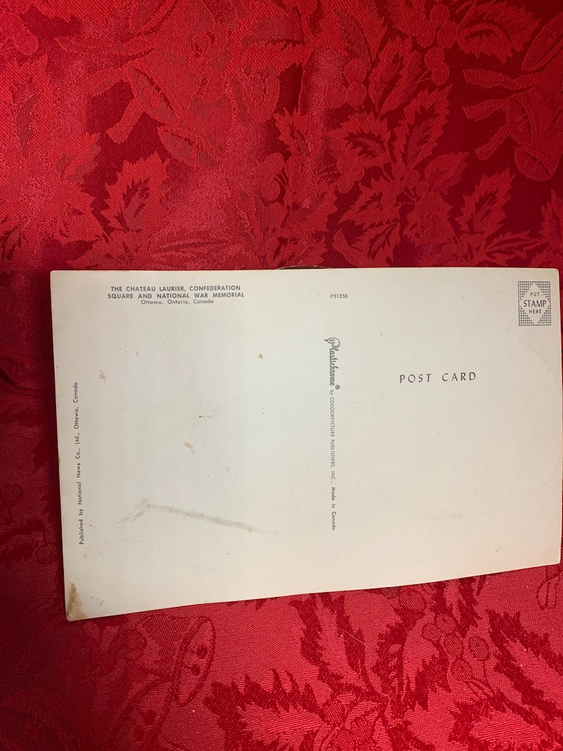 Vintage Oversized Color Chateau Laurier / Confederation Square / War ...