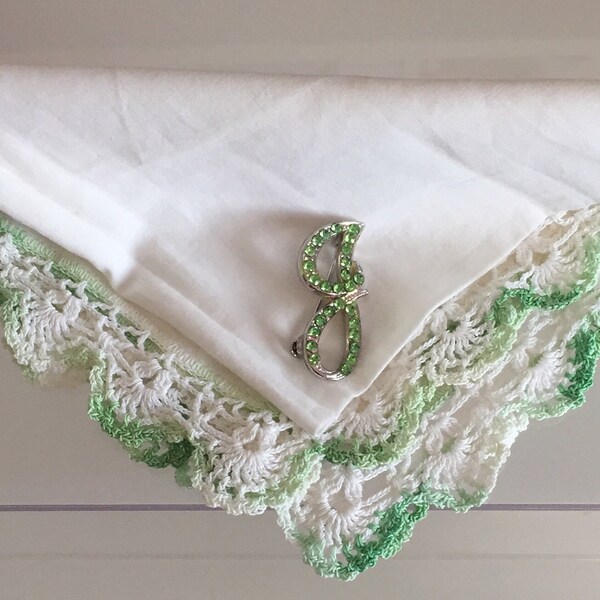 Green Rhinestone Pin - Etsy