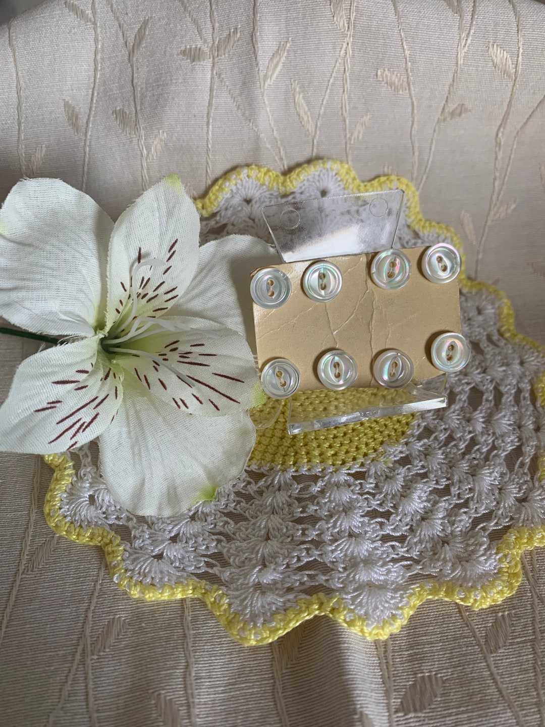 Mini Pearlized Baby 2 Hole Buttons/sewing Mini Buttons/baby Sewing ...