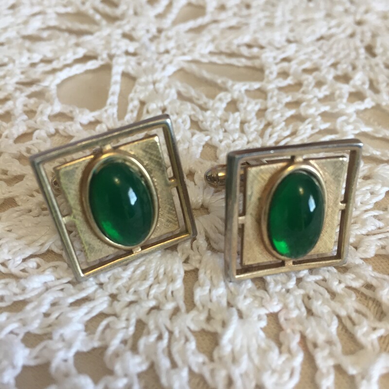 Green Cufflinks - Etsy