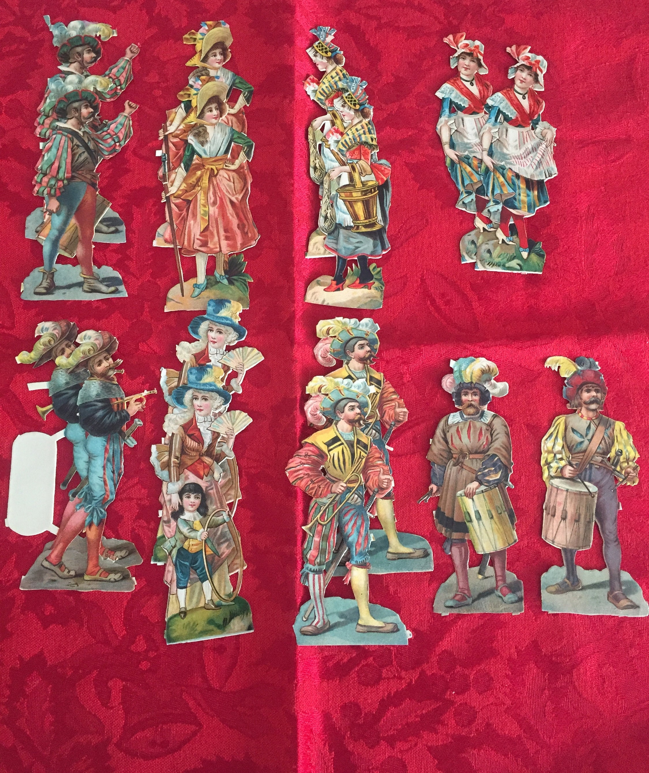 Vintage Paper Cut Out People/ Scrapbooking People Cut Outs/people Paper ...