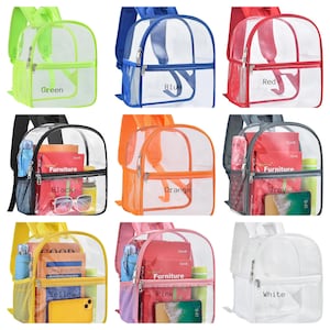 Personalized Clear Backpack With Custom Name Stylish and Functional - Etsy