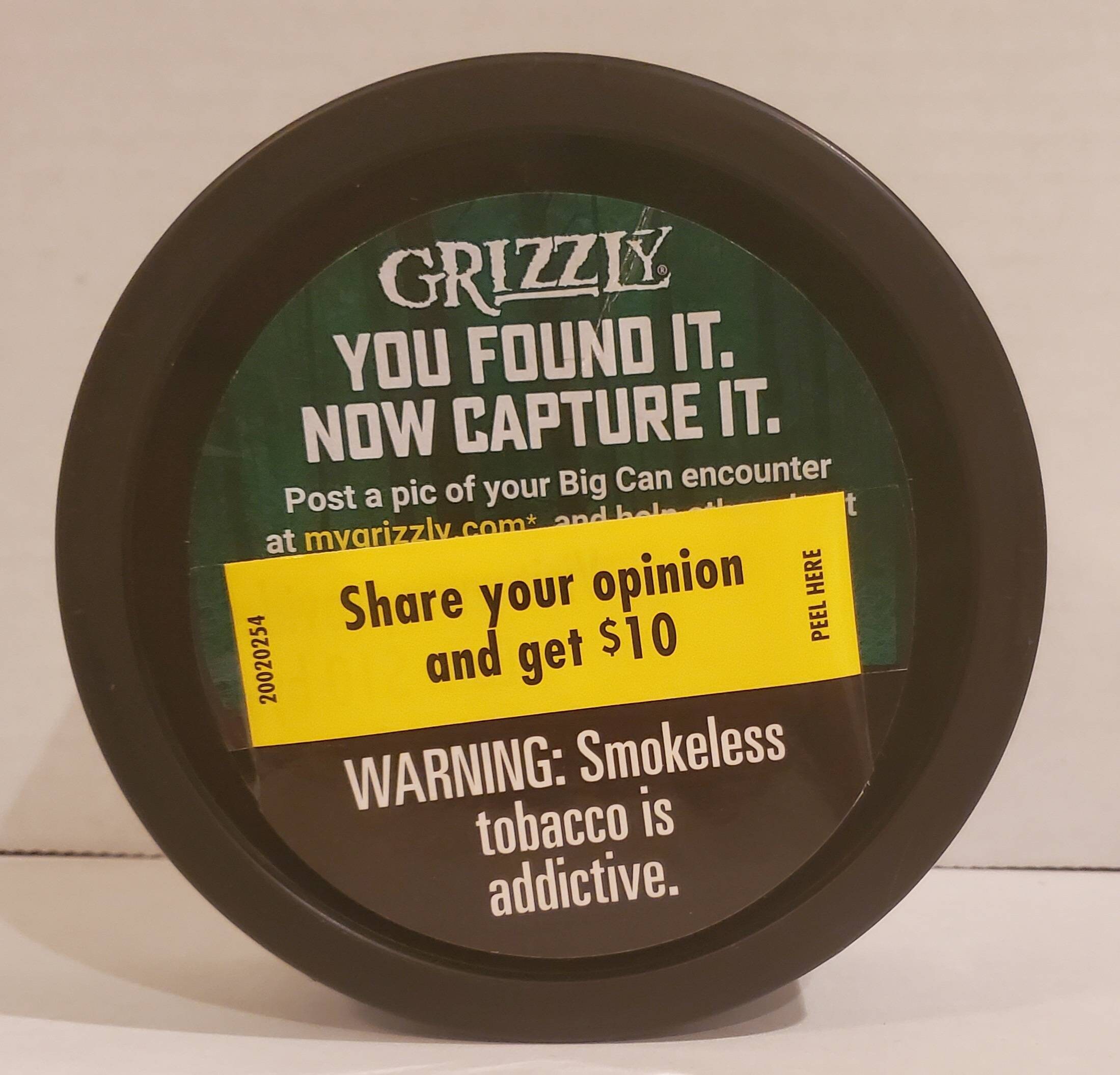 Empty*** Grizzly Big Can Long Cut Wintergreen - Etsy
