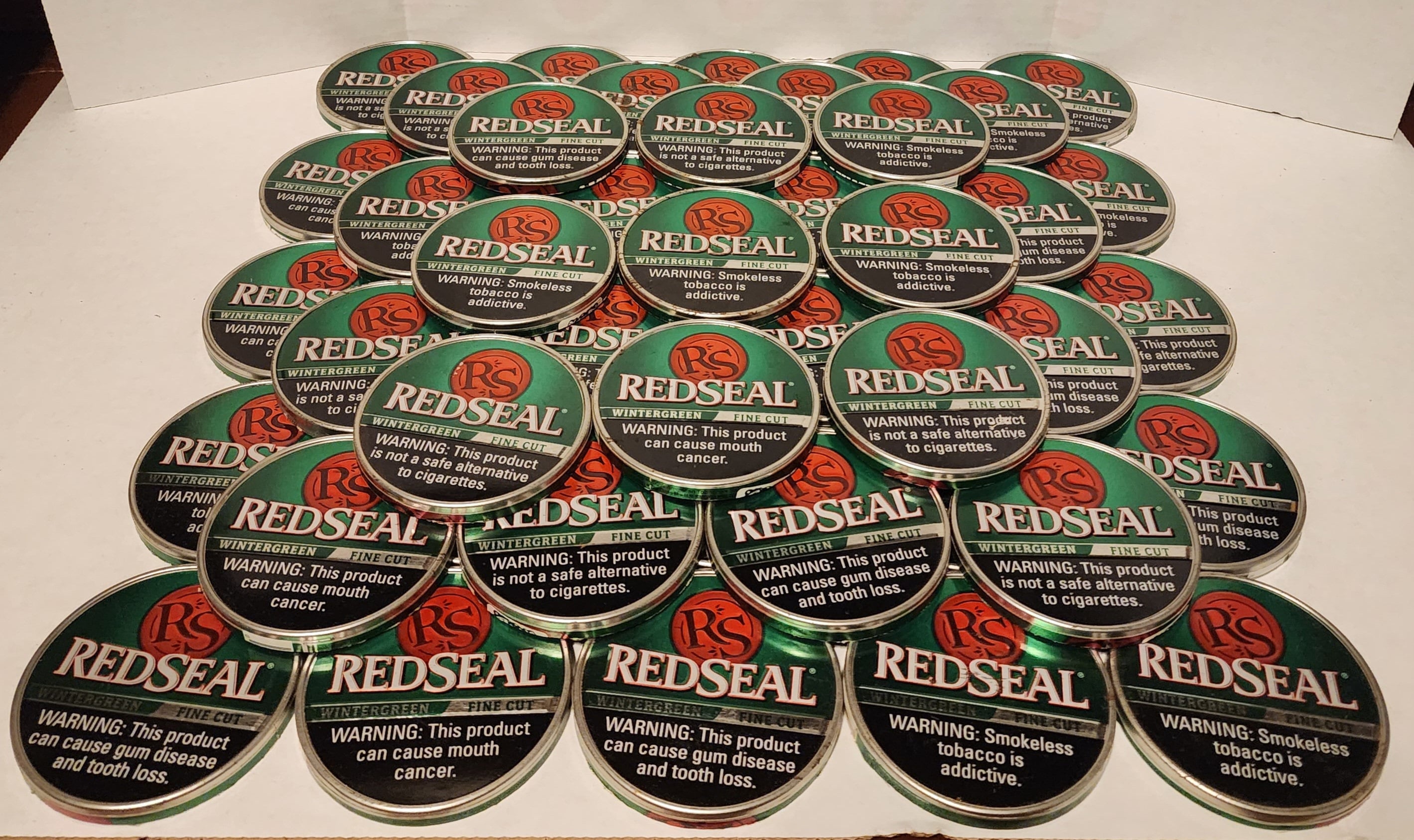 50 Redseal Wintergreen Fine Cut Lids - Etsy