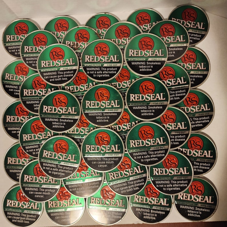 50 Redseal Wintergreen Fine Cut Lids - Etsy