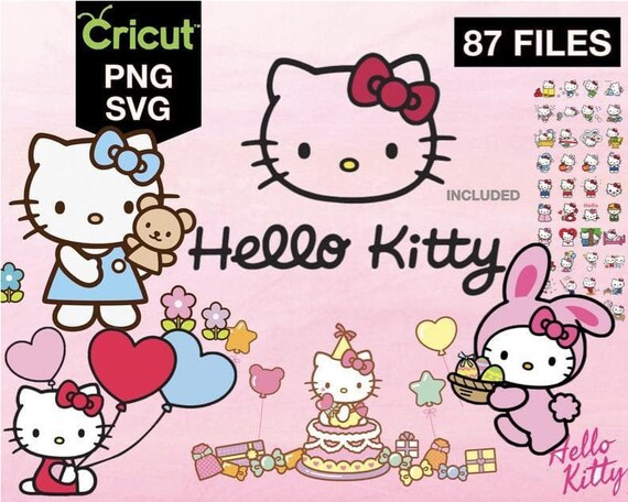 Hello Kitty Svg Bundle 100 Cut Files Hello Kitty Svg Png | Etsy
