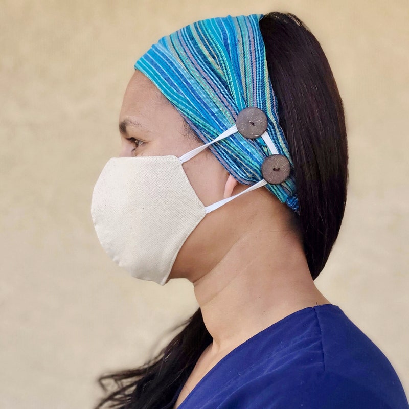 Headband With Buttons for Mask - Etsy