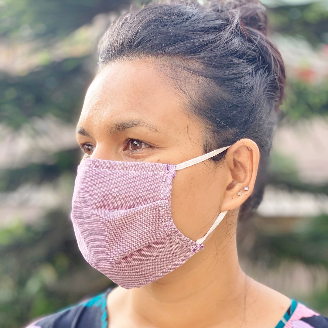 Organic Hemp Face Mask With Filter: Reusable, Washable, Teen/adult Size ...