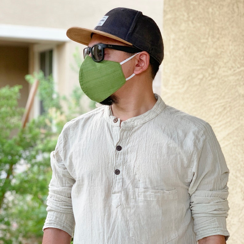 3 Layer Organic Hemp Mask With Filter Resuable Face Mask - Etsy