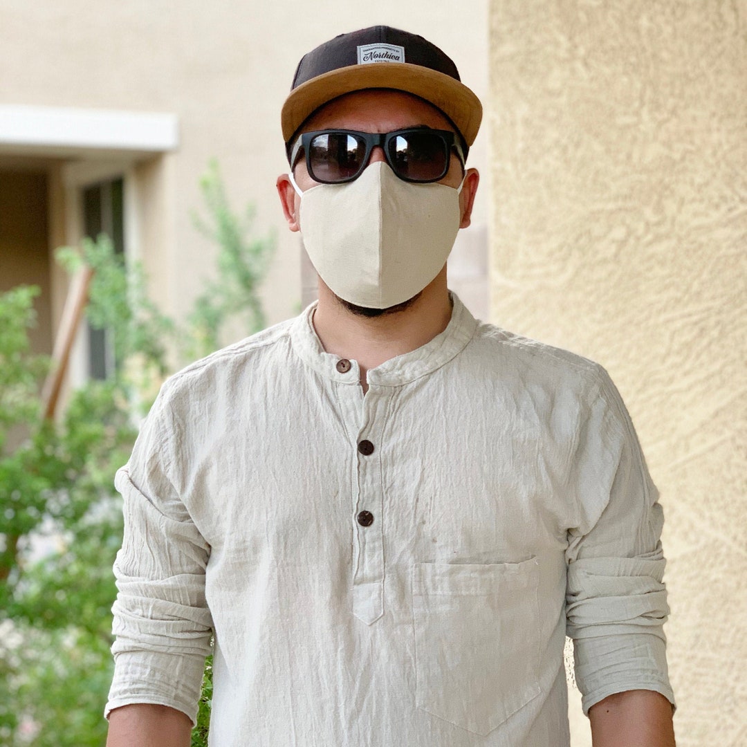 3 Layer Organic Hemp Mask With Filter, Resuable Face Mask, Washable ...