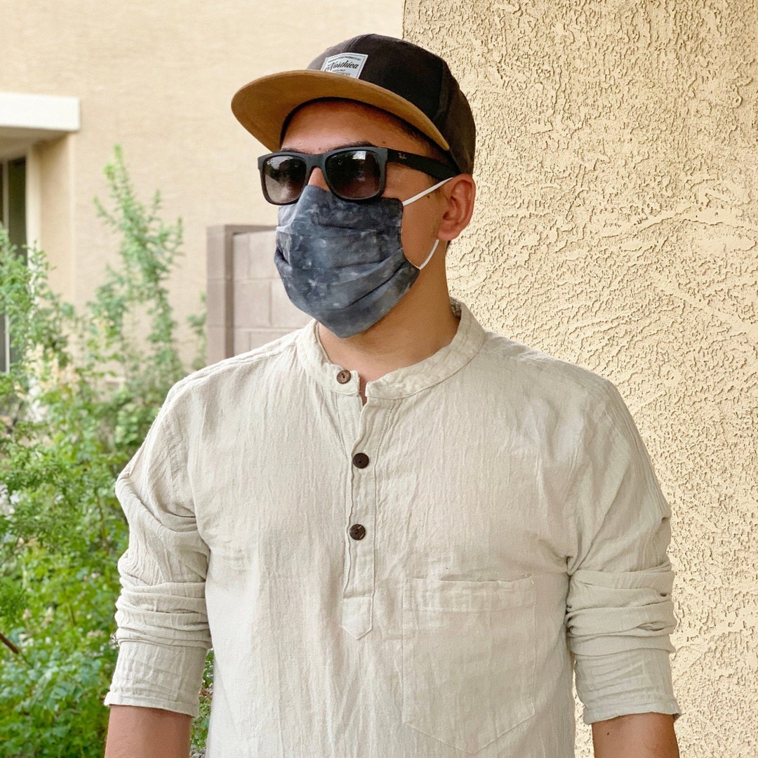 Organic Tie Dye Hemp Face Mask: Triple Layer, Reusable Adult Mask - Etsy