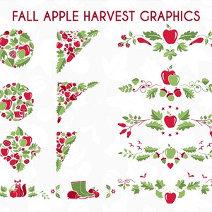 Harvest PNG Thanksgiving Clip Art Decoration Bundle. Cute Pumpkin Patch ...
