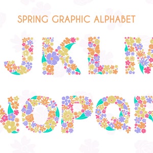 Spring Alphabet Letters Design. Flourishes Alphabet Letters Printables ...