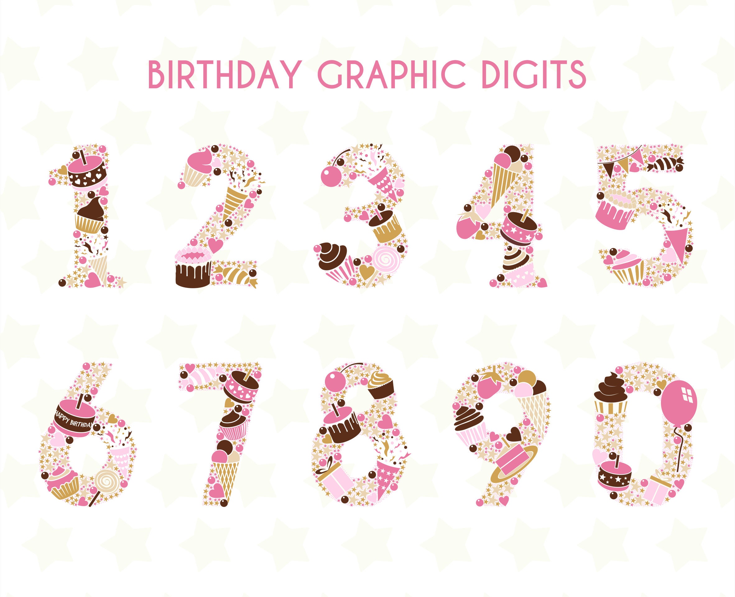 Digital Birthday PNG & SVG Bundle. Birthday Graphic Sublimation ...