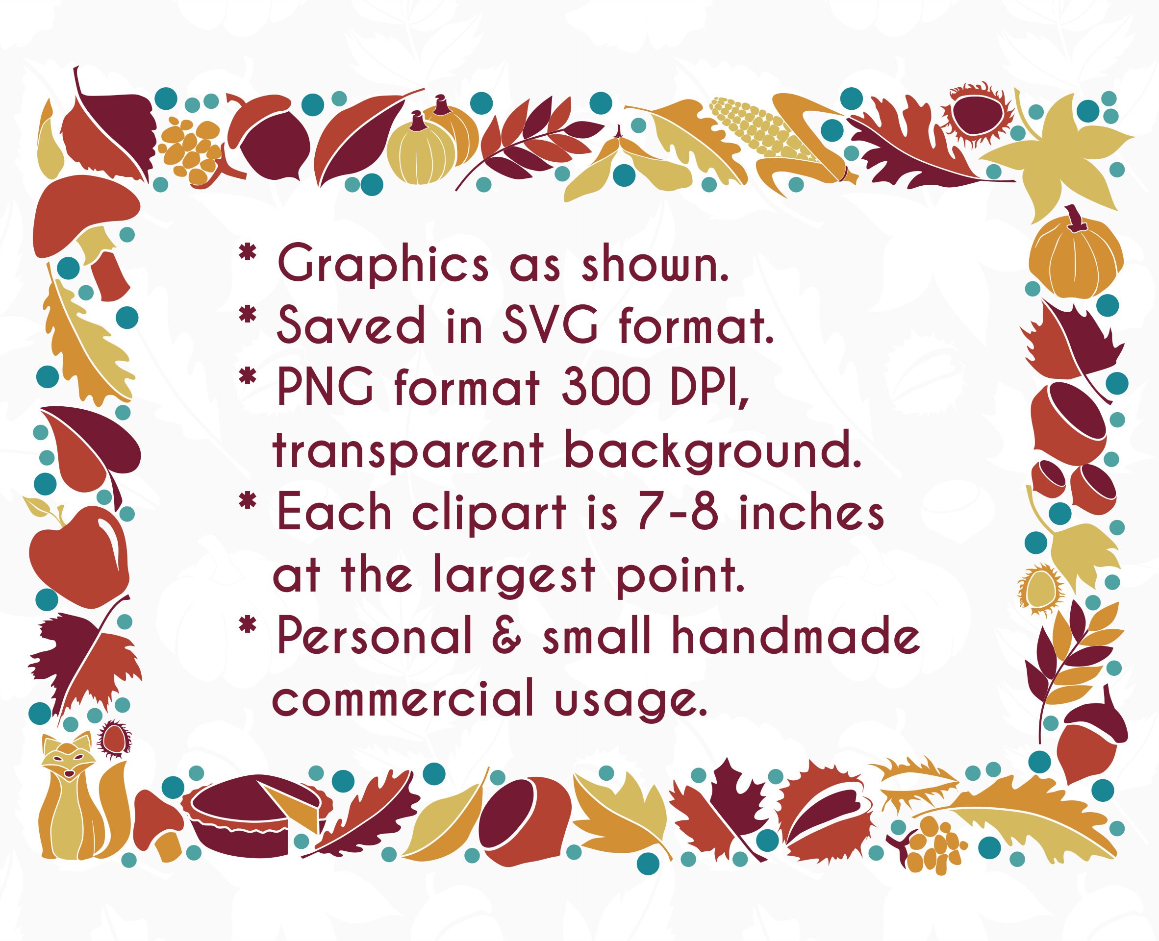 Green Fall Numbers SVG Clipart. Autumn Elements Graphic Design PNG Clip ...
