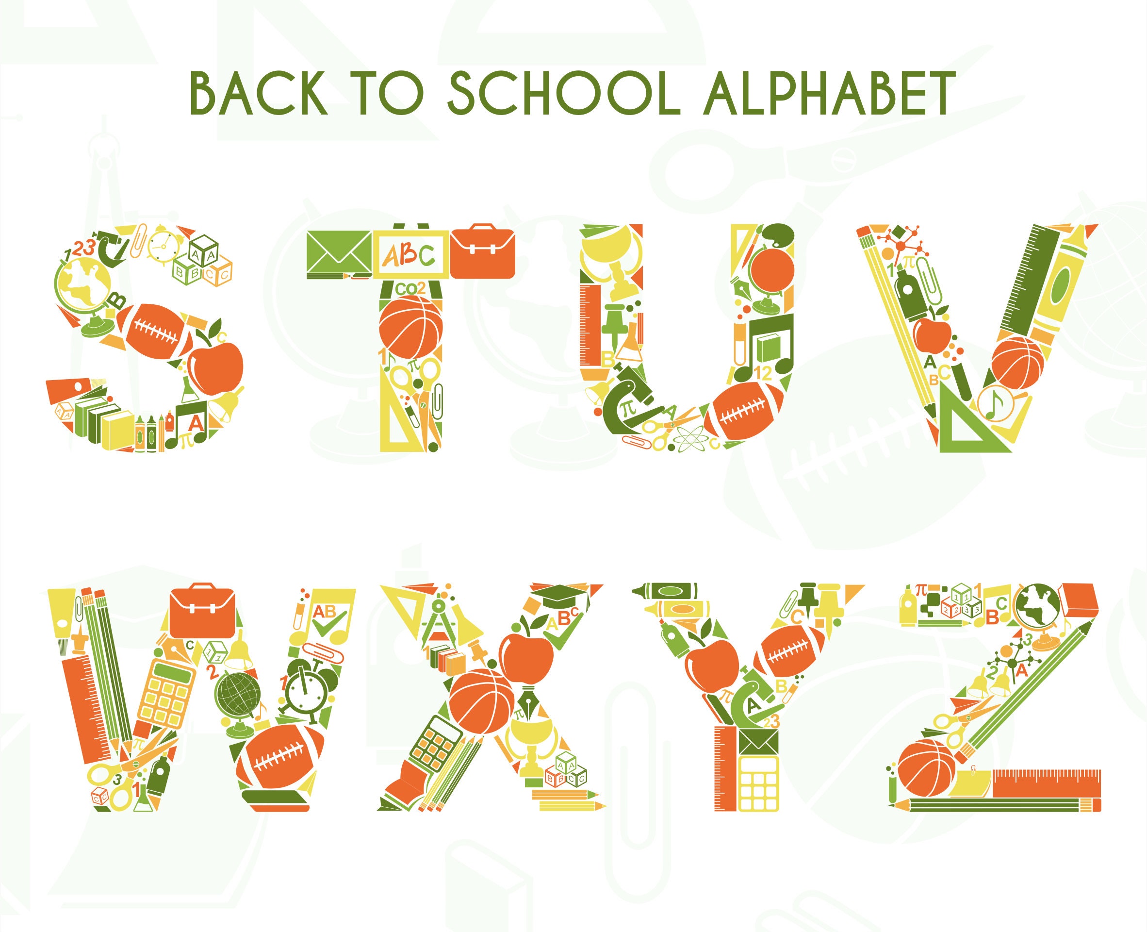 Whimsical PNG Alphabet Classroom. Engaging Tools for Learning Fun ...