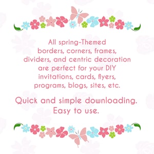 Flourishes Spring PNG Borders. Flowers Colorful Frame Clipart. Floral ...