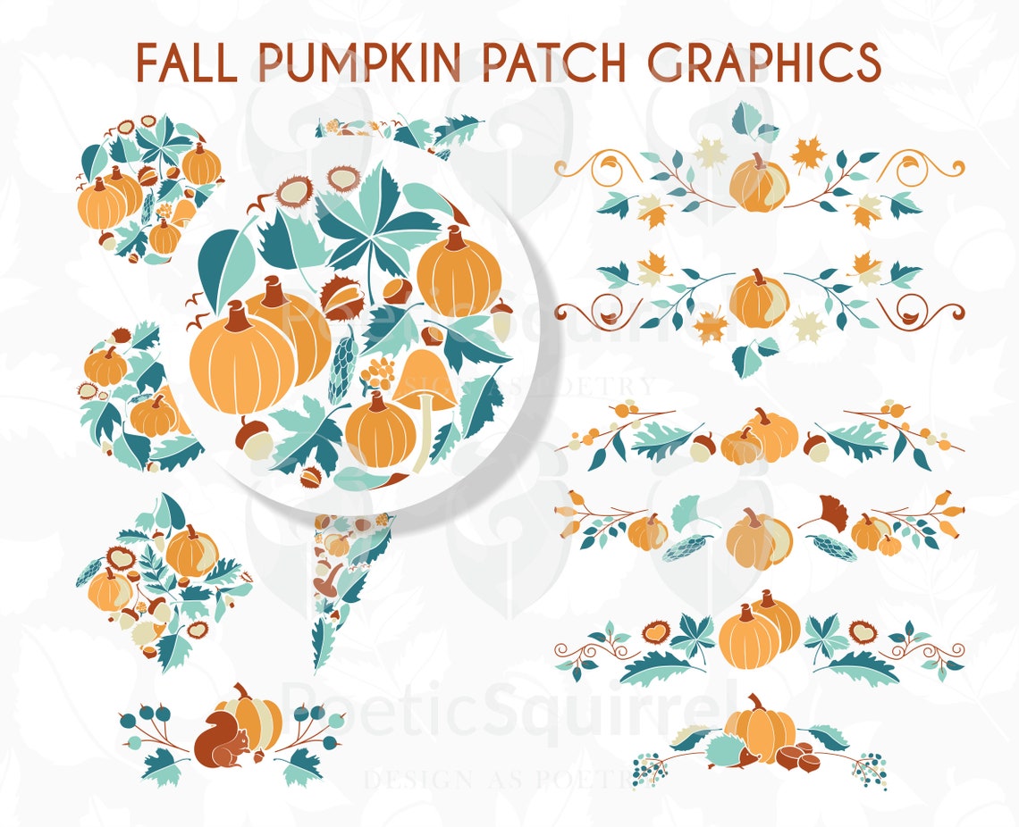 Pumpkin Patch Fall PNG Clipart. Pumpkin Harvest Autumn Clip - Etsy