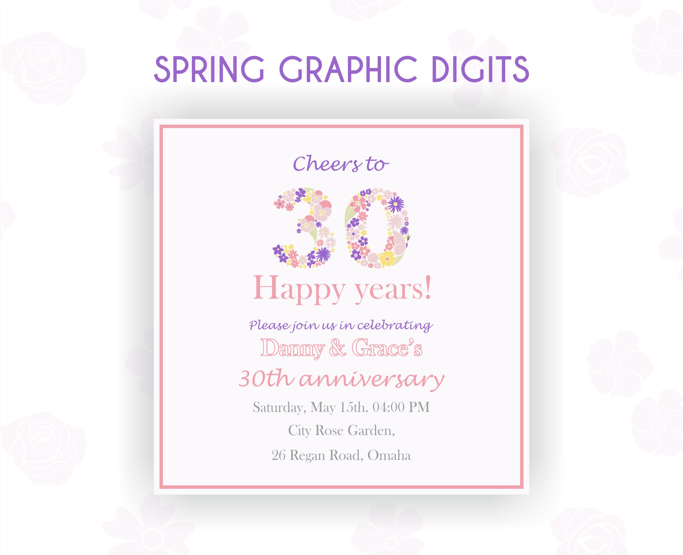 Floral Number PNG Images. 1 to 10 PNG Flower Art Numbers. Spring Pastel ...