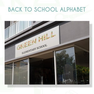 Festive School Digital Letters. Colorful Learning PNG A to Z ...