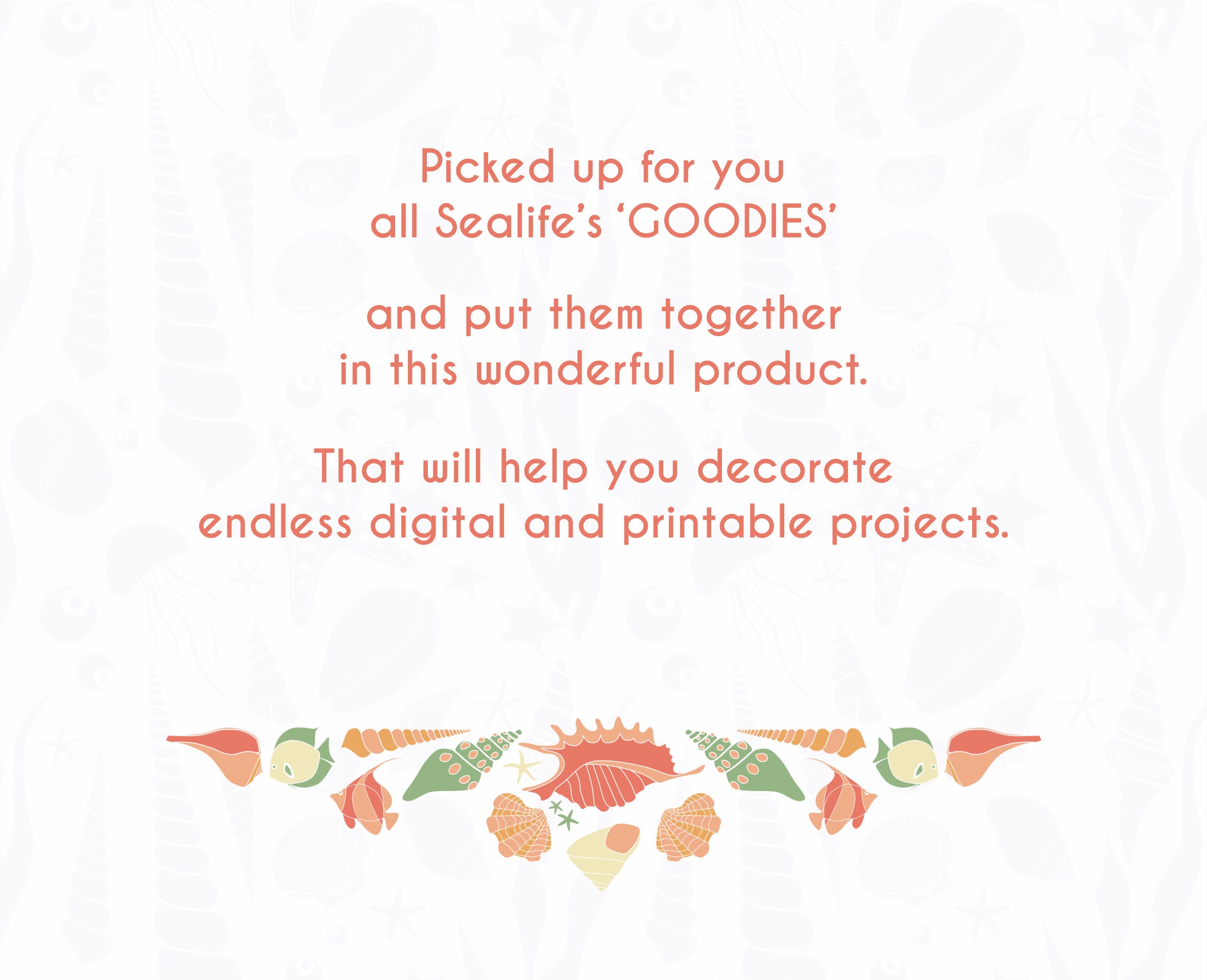 Green Ocean Clipart Alphabet Set. Shells and Sea Creatures Boy's ...