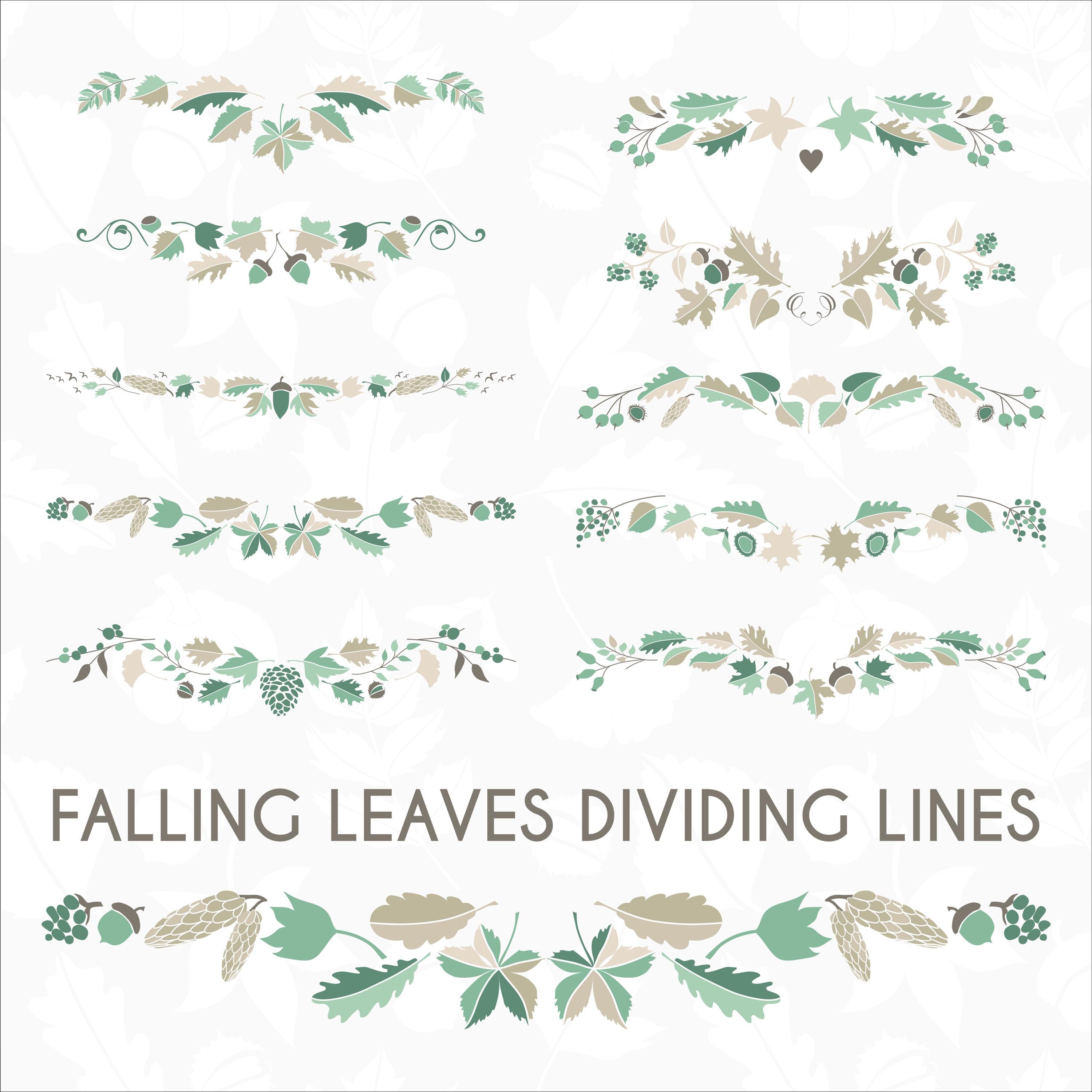 Green Leaves SVG Clipart Decoration. Autumn PNG Graphic Designs. Fall ...