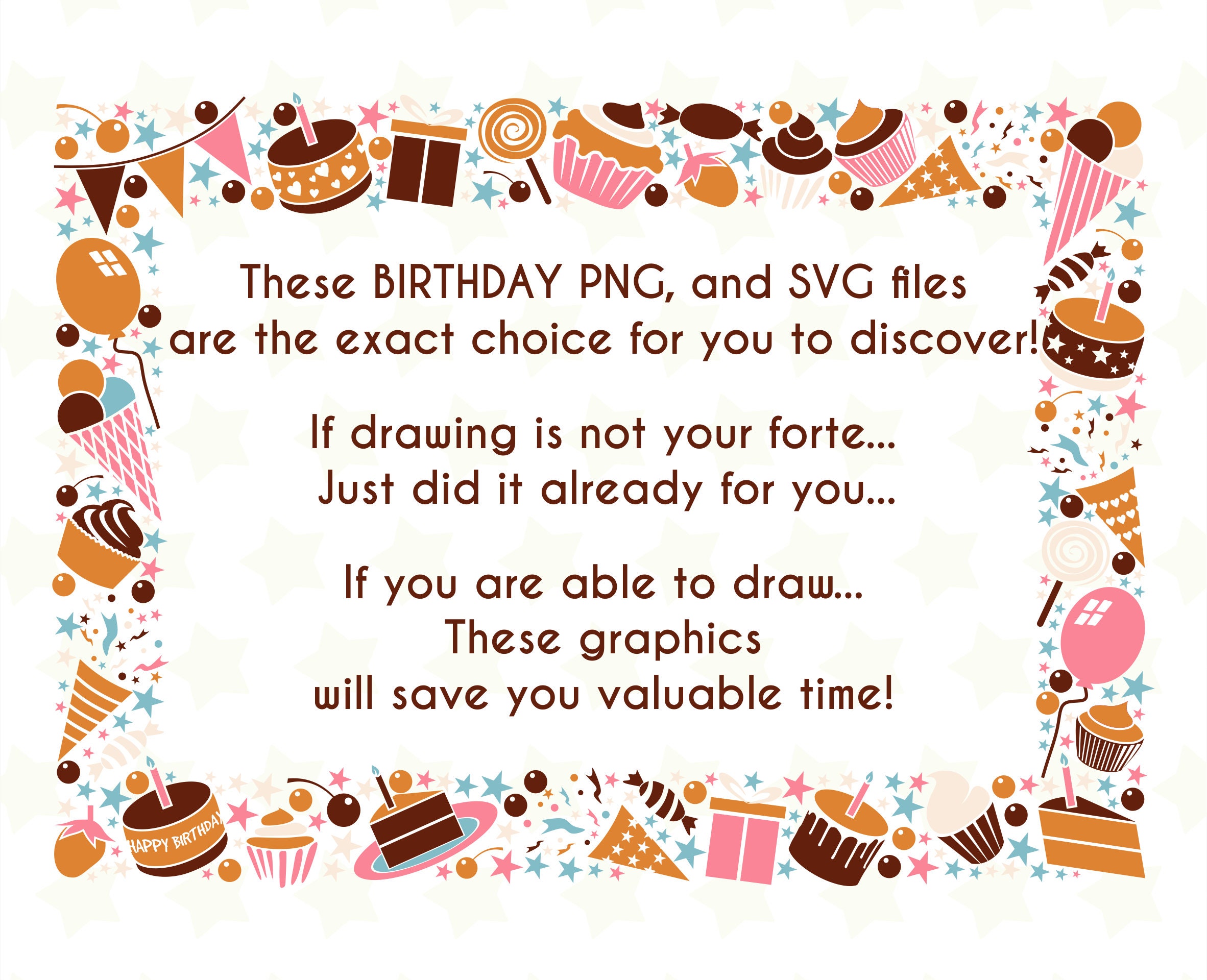 Bday Digital Numeral SVG Images. Birthday Clipart Digits for Card ...