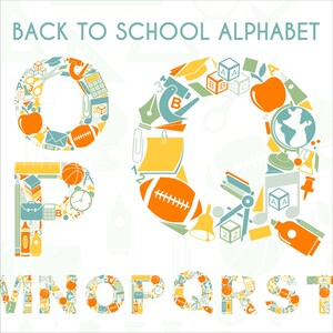 Elementary School Teacher Digital Alphabet Set. Cute Education PNG ...