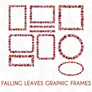 Round Red Leaf Frame PNG Clipart. Brown Square Fall Frames Graphic ...