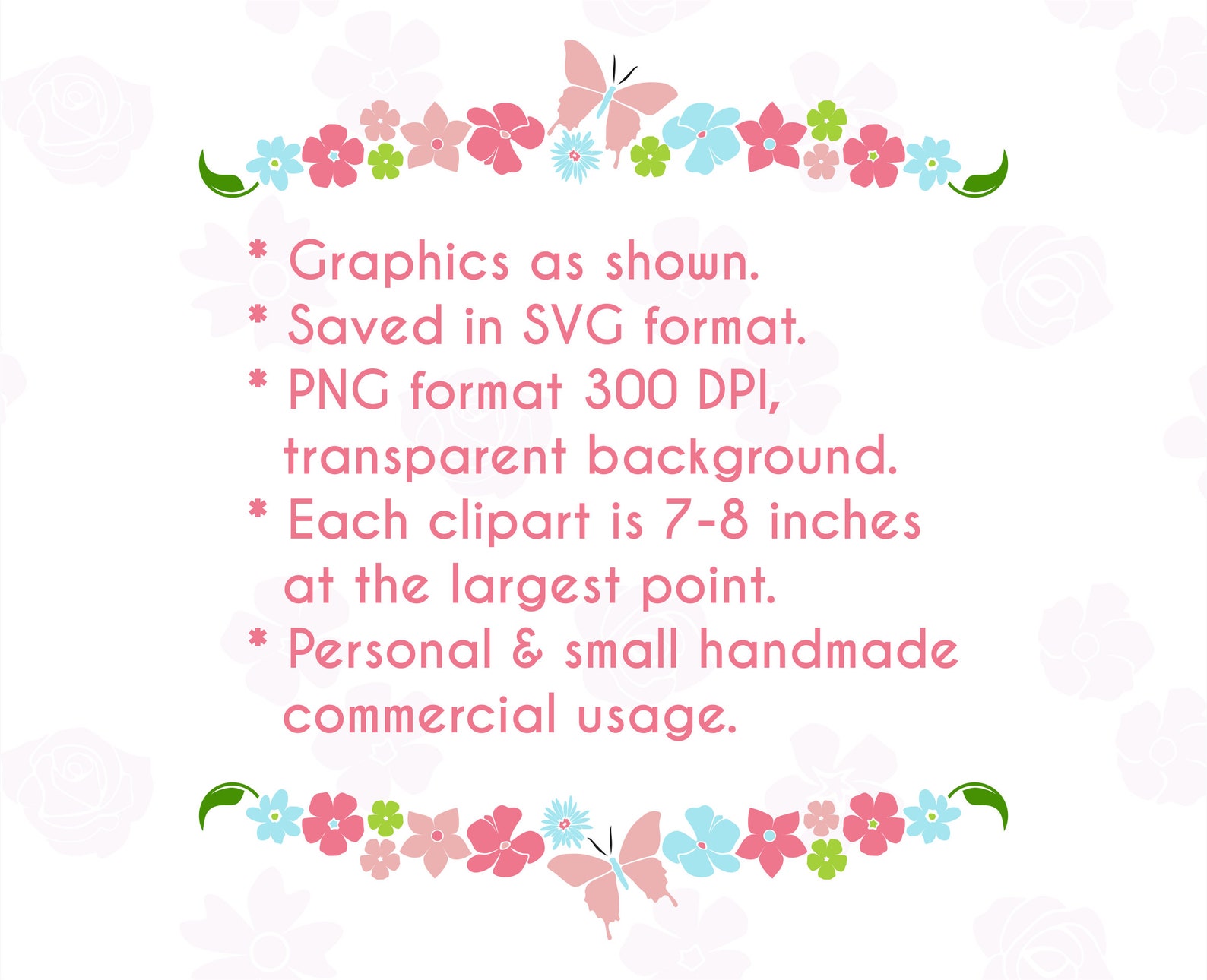 Flourishes Spring PNG Borders. Flowers Colorful Frame Clipart. Floral ...