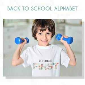 Elementary School Teacher Digital Alphabet Set. Cute Education PNG ...