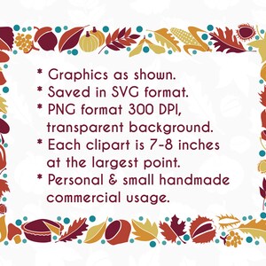 Thanksgiving Fall SVG Graphic Borders. Autumn Clip Art Decorative ...