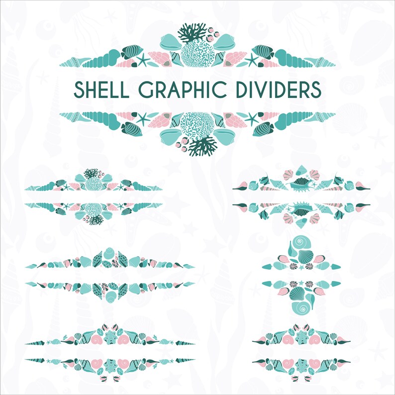 Text Dividers Sealife PNG Clipart. Ocean Decorative Dividing Lines ...